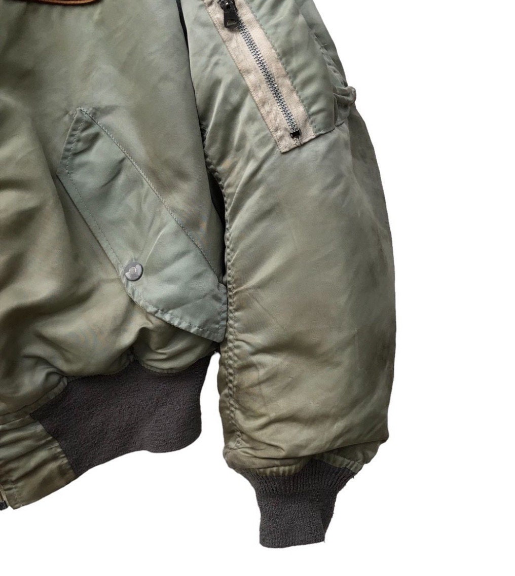Vintage Trashed Avirex Usa Bomber Type Ma 1 Sunfaded Jacket Made in Usa - Etsy