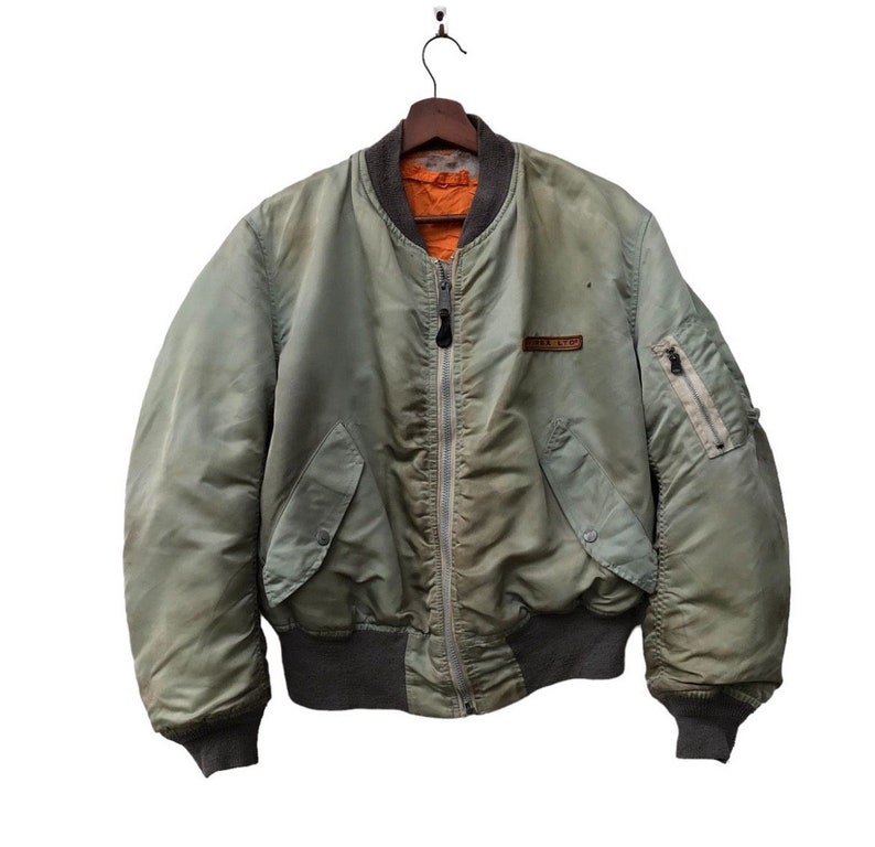 Vintage Trashed Avirex Usa Bomber Type Ma 1 Sunfaded Jacket Made in Usa - Etsy