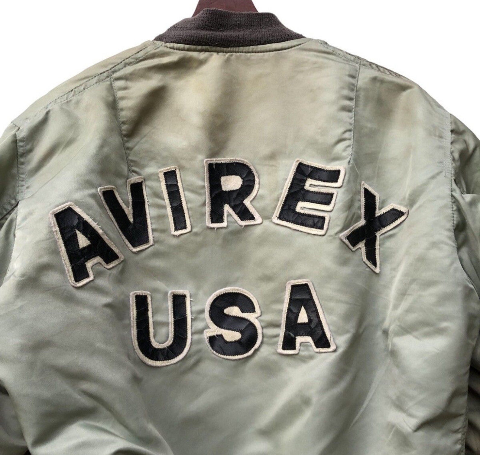 Vintage Trashed Avirex Usa Bomber Type Ma 1 Sunfaded Jacket Made in Usa - Etsy