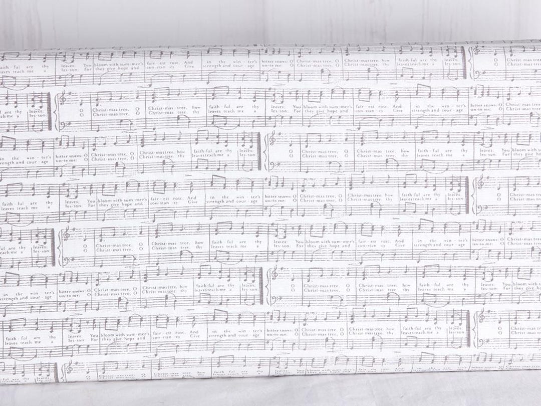Moda Fabrics, Berry and Pine by Lella Boutique, Sheet Music Notes, Grey ...