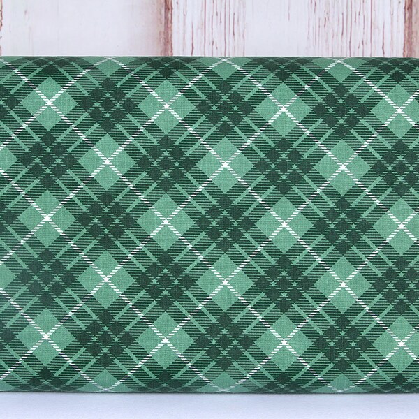 Green Plaid Fabric - Etsy