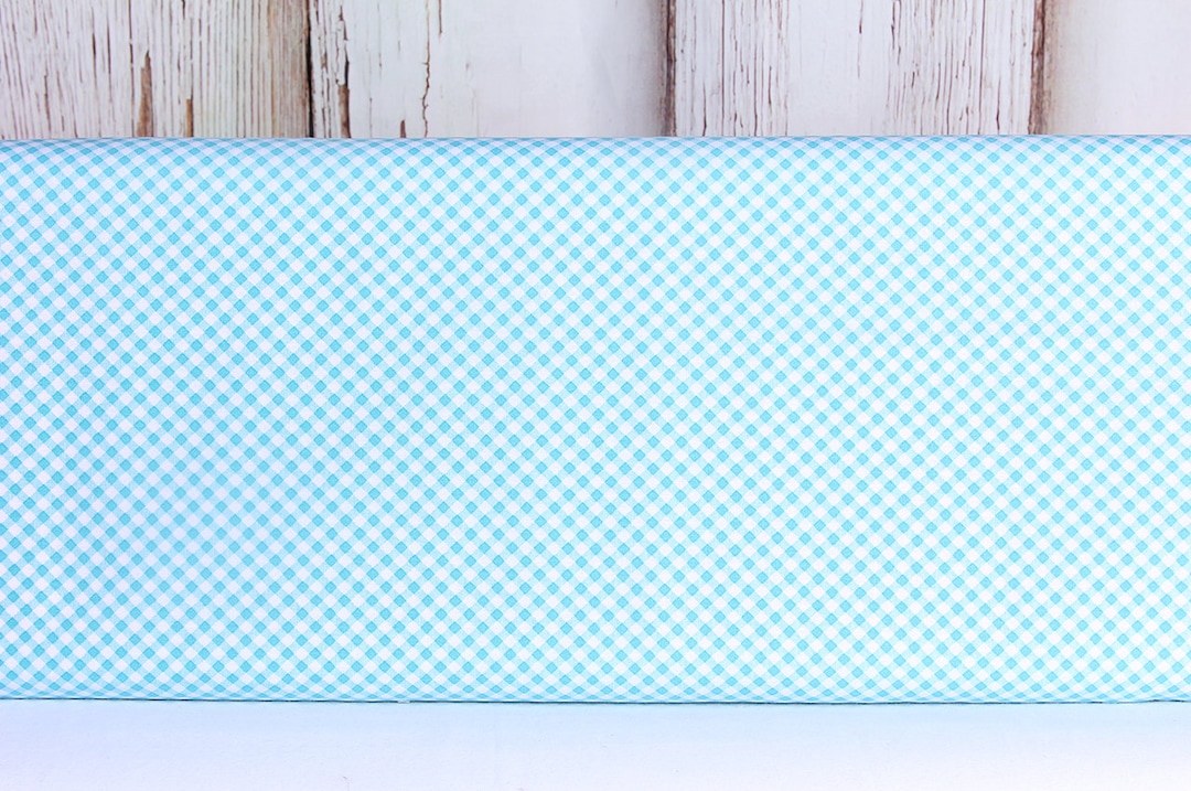 Henry Glass & Co, Priscillas Plaids Chelseas Checks Aqua and White ...