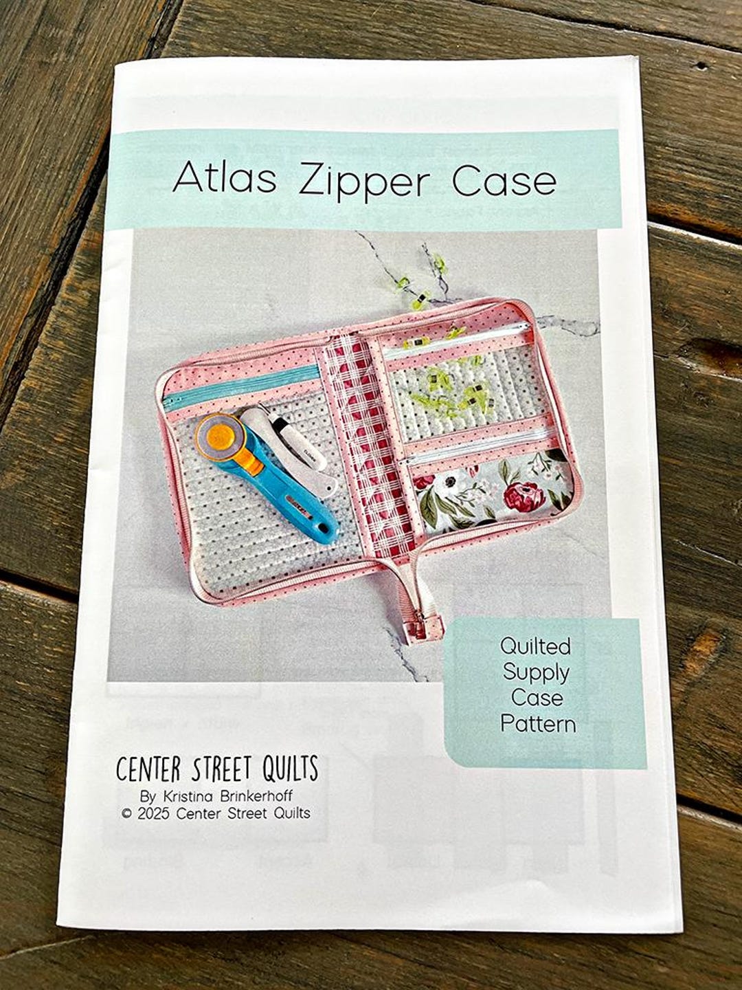 Atlas Zipper Supply Case by Center Street Quilts, Paper Pattern - Etsy