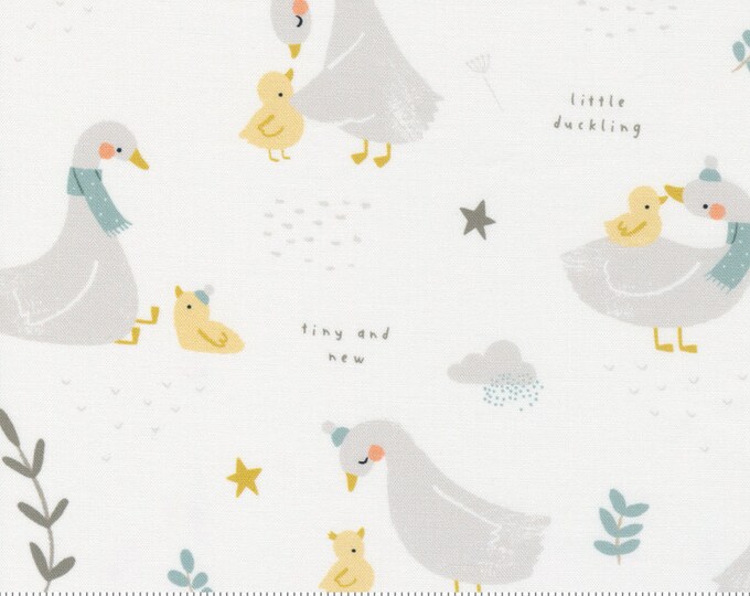 Moda, Little Ducklings by Paper and Cloth, Duck and Duckling on Cream ...