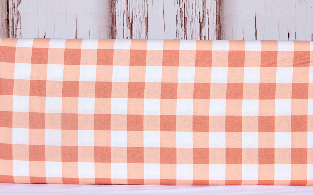 Moda, Cozy up by Corey Yoder, Large 1 Inch Gingham Peach 29125-12, 100% ...