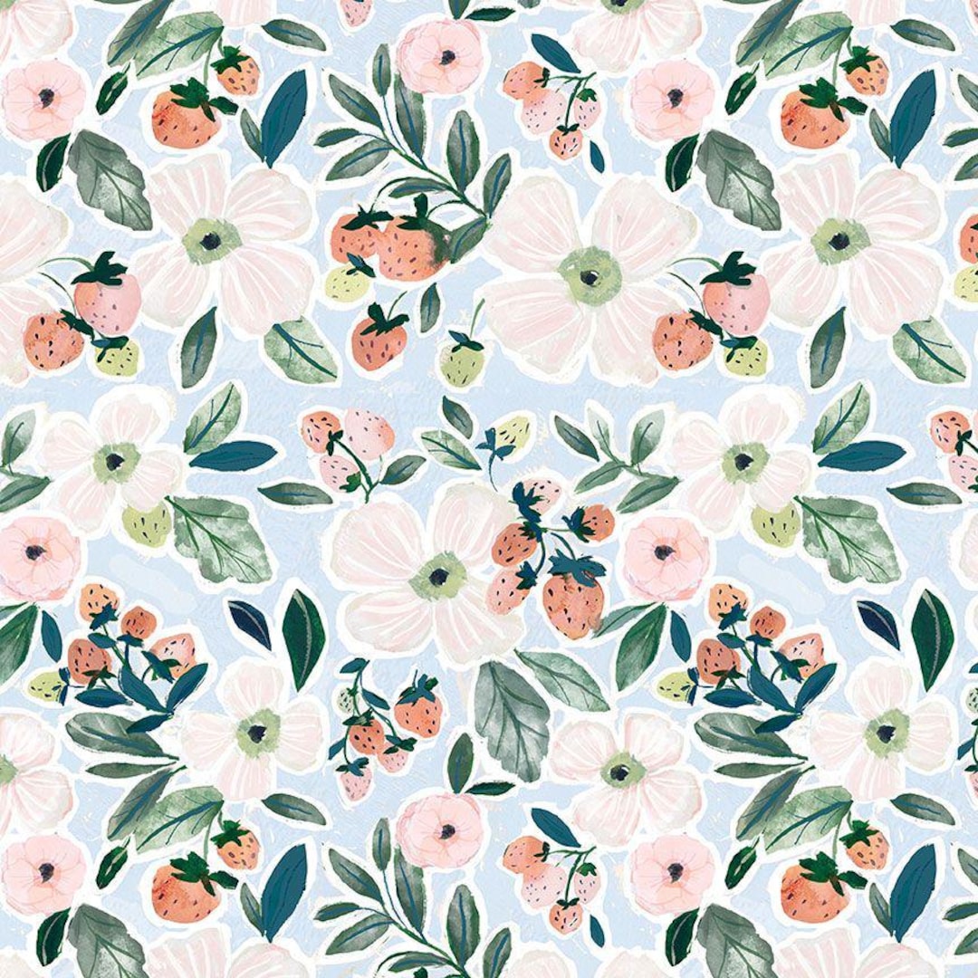 Dear Stella, Strawberry Jam by Clara Jean, Strawberry Jam Floral ...