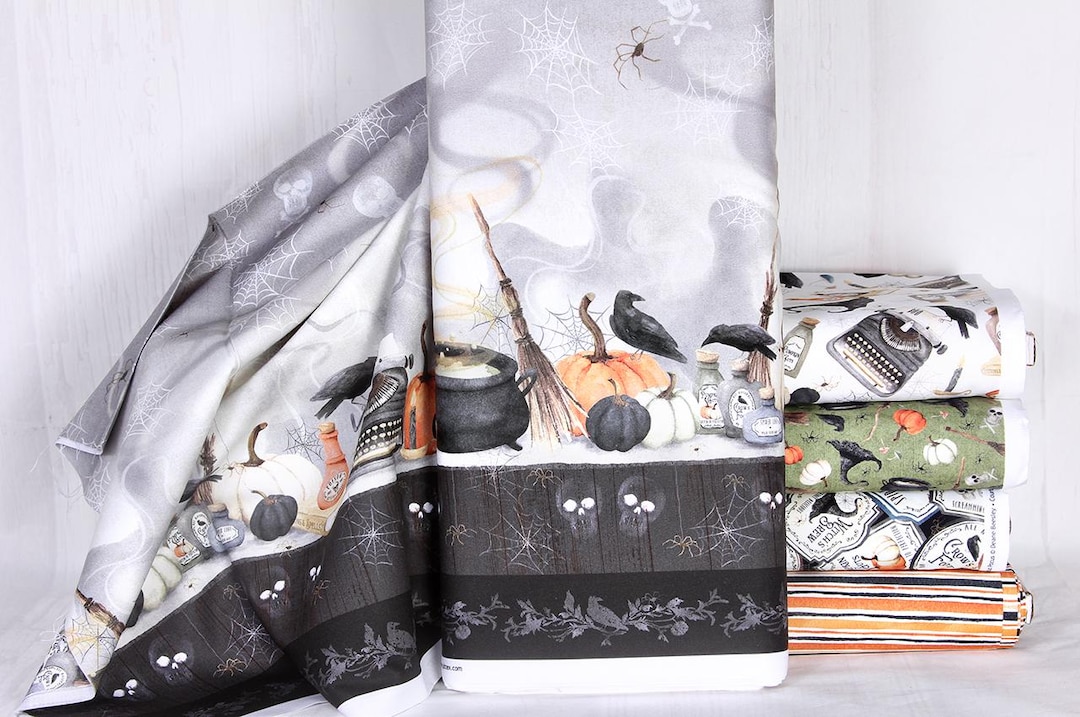 P & B Textiles, Hocus Pocus, Halloween Double Border, HPOC 5824 MU, 100 ...