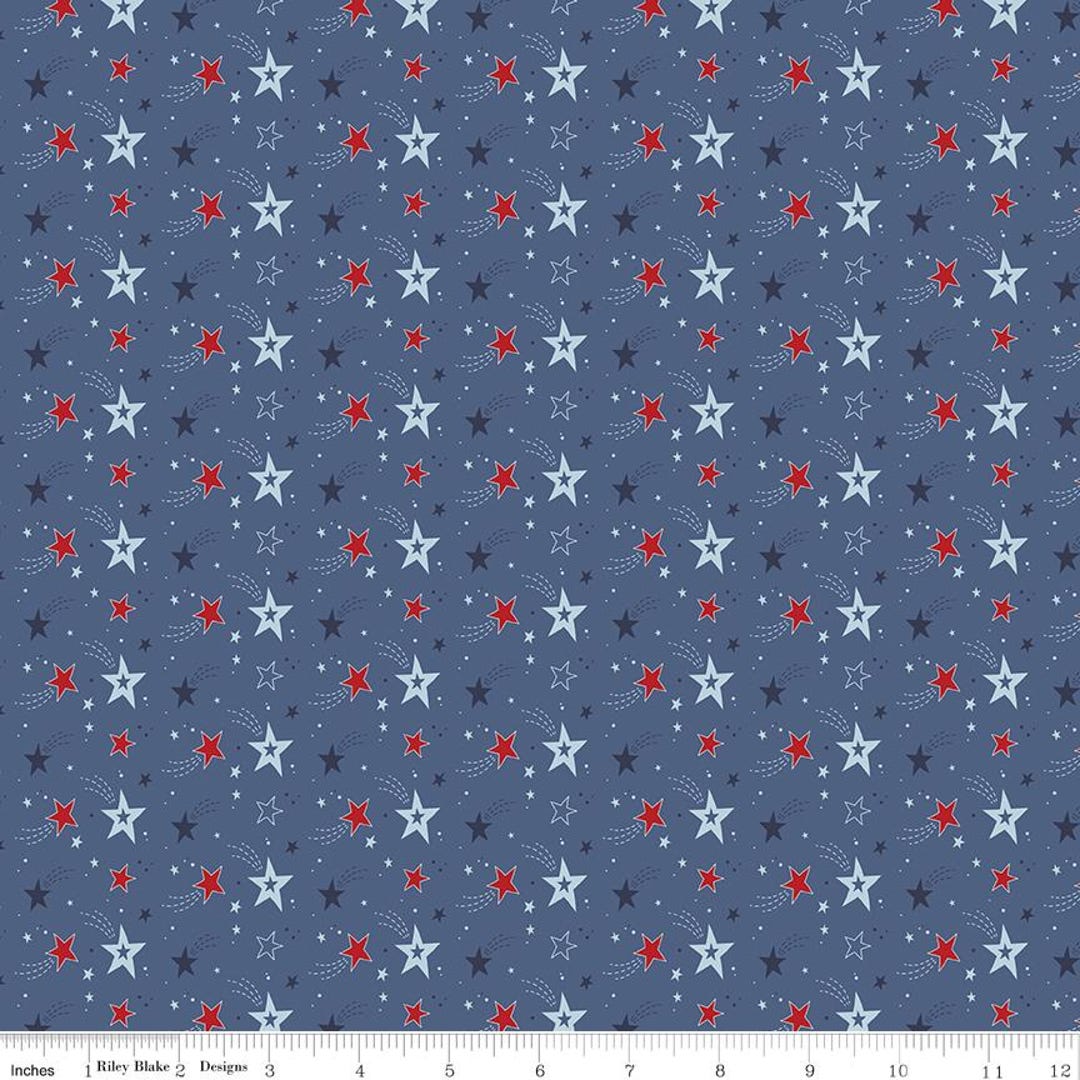 Riley Blake, Stars and Stripes Forever by Lori Whitlock, Red and White ...