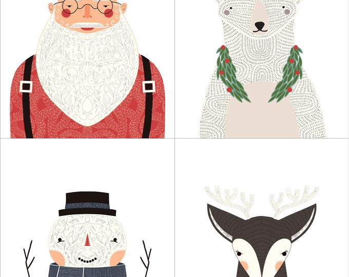 Moda Fabrics, Merrymaking by Gingiber, Character Panel, Size 36" X 44 ...