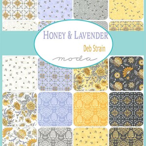 Moda Fabrics, Honey and Lavender, Honey Bee Panel, 56089-11, 100% ...
