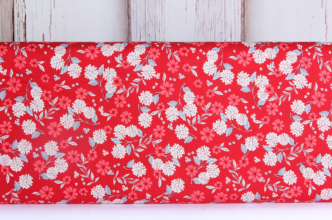 Riley Blake, Land of the Brave, Floral Red, C13142, 100% Quilting ...