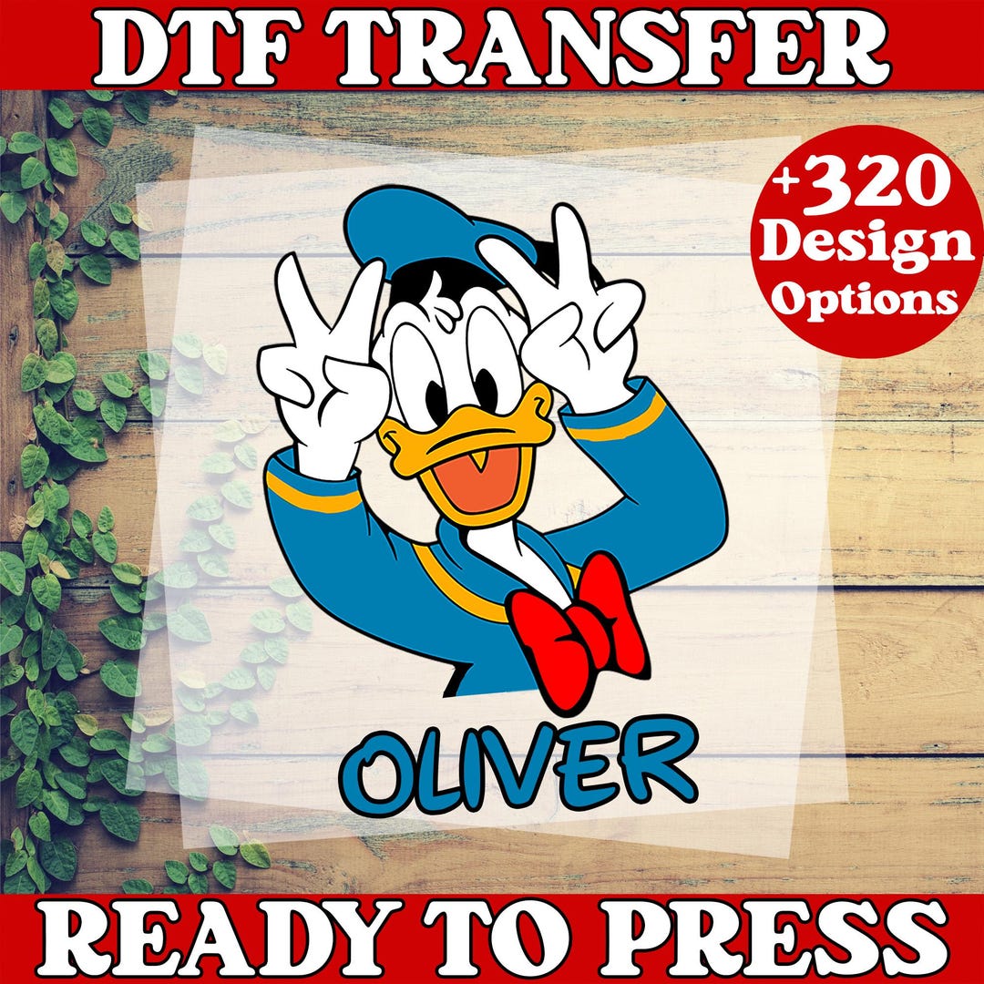 Personalized Donald Duck DTF Transfer for Disneyland Family Trip - Etsy