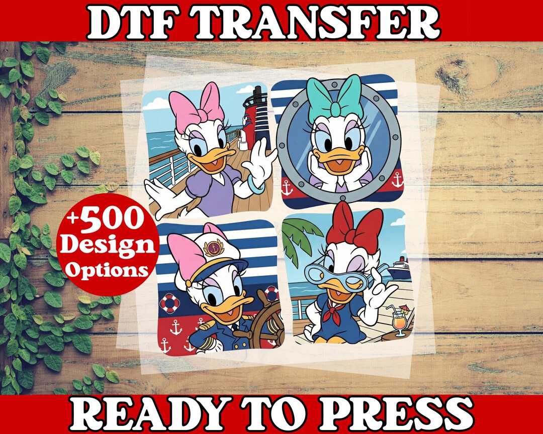 Daisy Duck Disney Cruise 2026 DTF Transfers for Shirts- Ready to Press ...