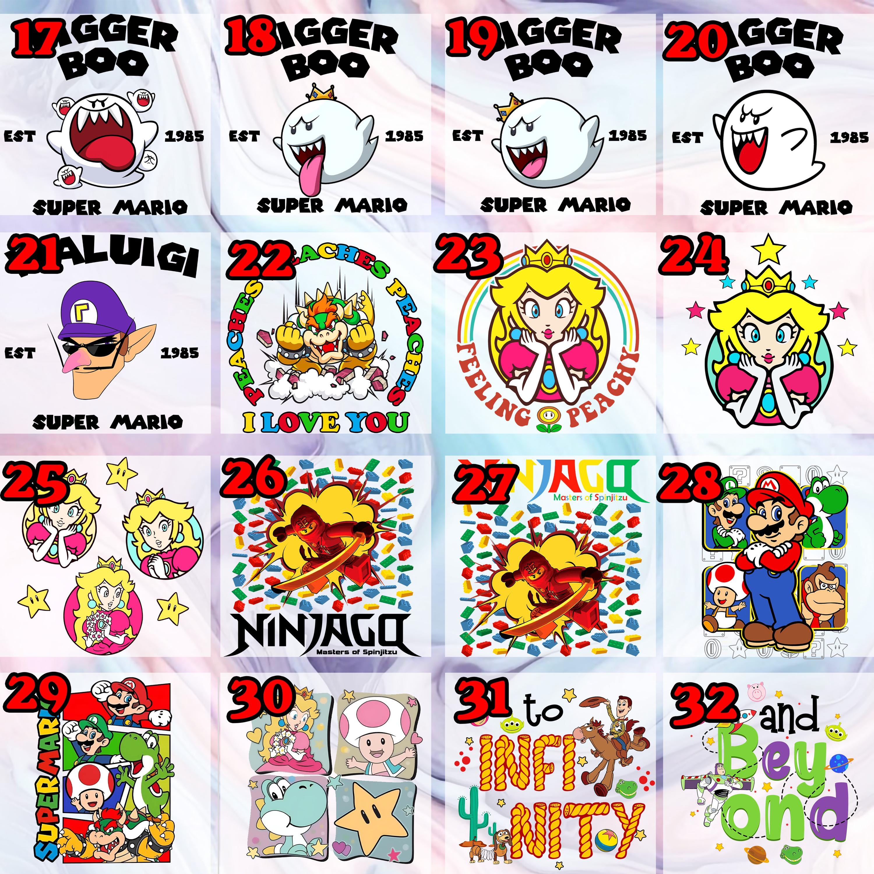 Super Mario Bros DTF Transfer, Super Mario Friends, Mario Gamer DTF ...