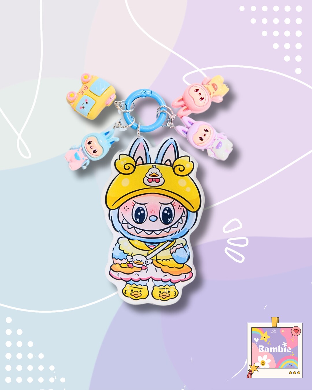 Popmart Labubu Ducky Acrylic Keychain - Etsy