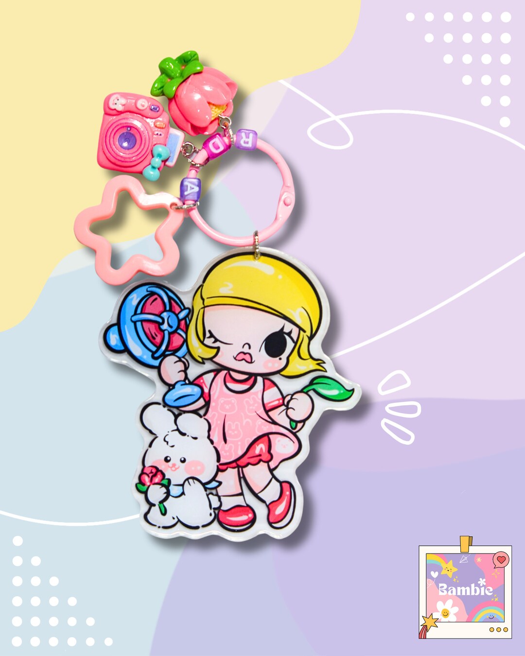 Popmart Molly With Bunny Acrylic Keychain - Etsy