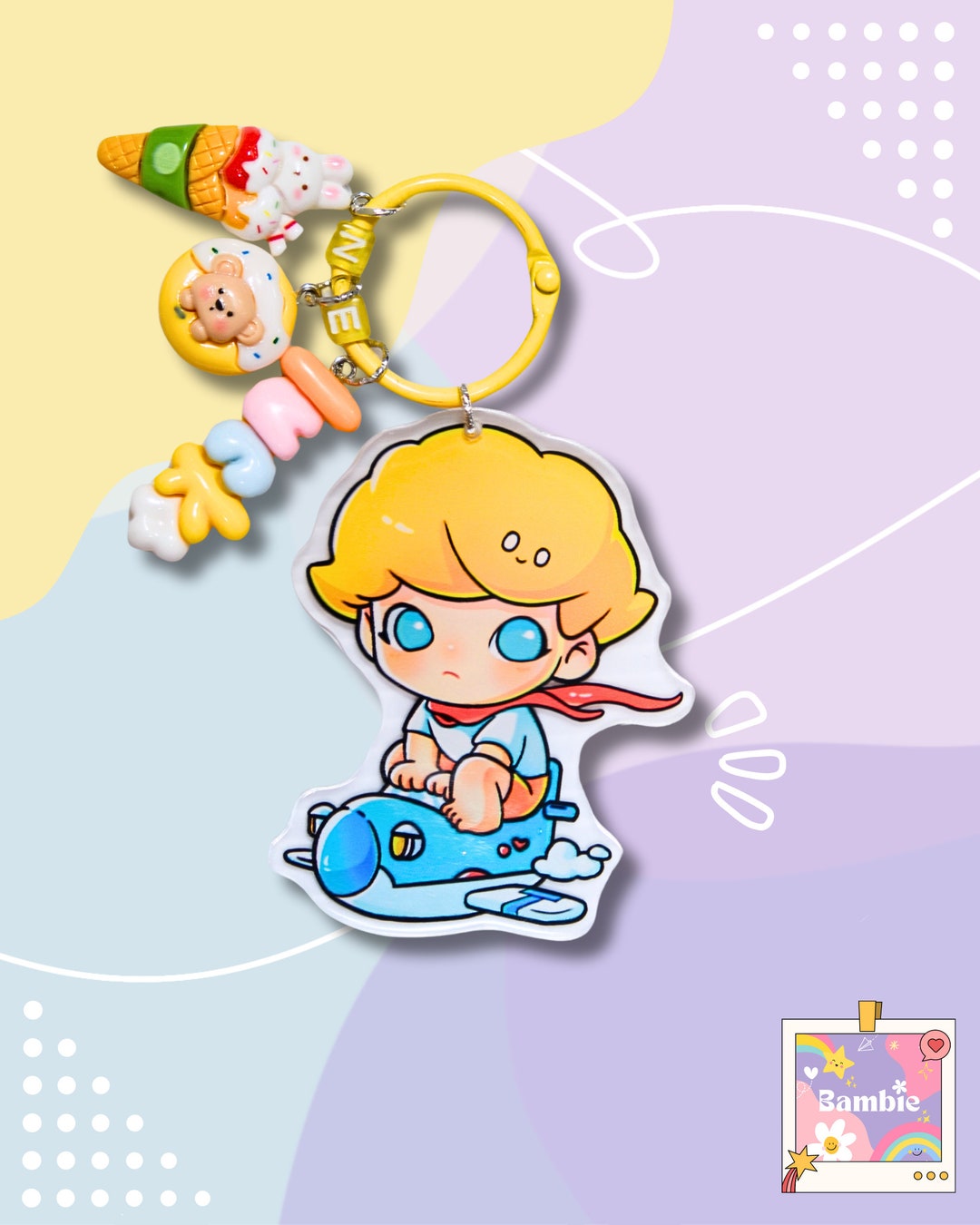 Popmart Dimoo on A Plane Acrylic Keychain - Etsy