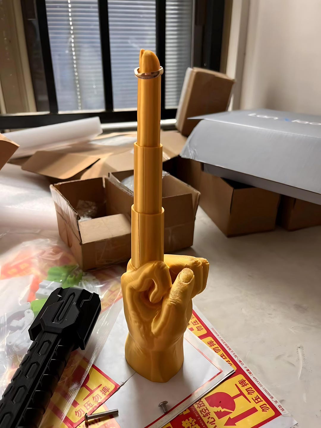 Extendable Collapsing Middle Finger-customizable Colors Collapsing ...