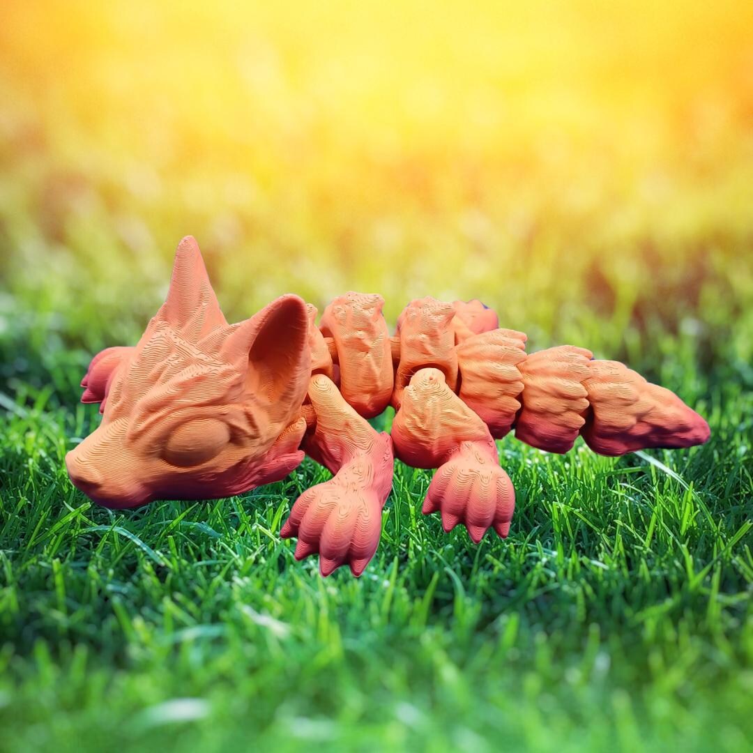 Wolf Pup Cinderwing | 3D Printed | Articulated - Etsy