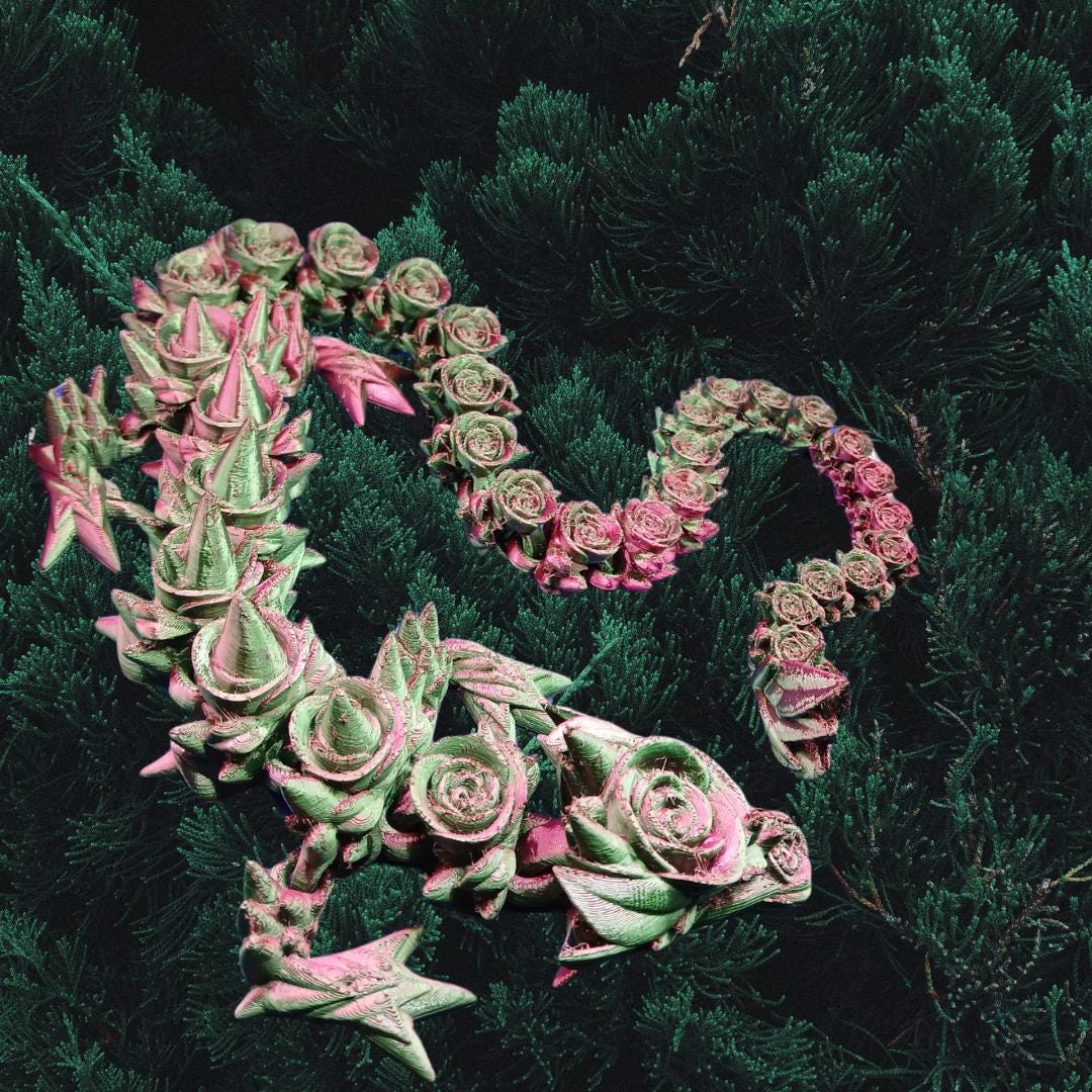Rose Cinderwing | 3D Printed | Articulated - Etsy