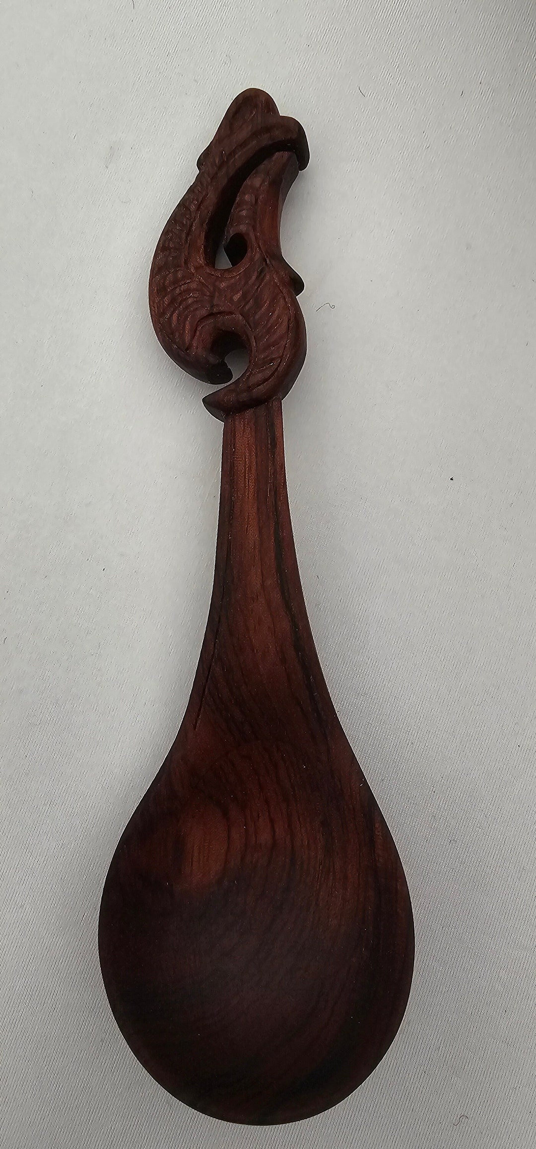 Hawaiian Fish Hook, Bubinga, Wooden Spoon, деревянная ложка, Made in ...