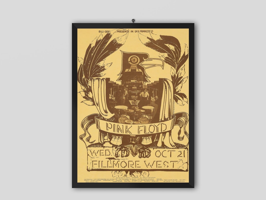 Pink Floyd Fillmore West 1970 Concert Poster. Rare Poster, Vintage ...