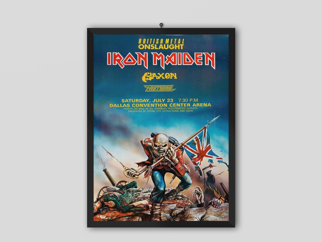 Iron Maiden, Saxon, Fastway 1983 Dallas, TX Concert Poster. Rare Poster ...