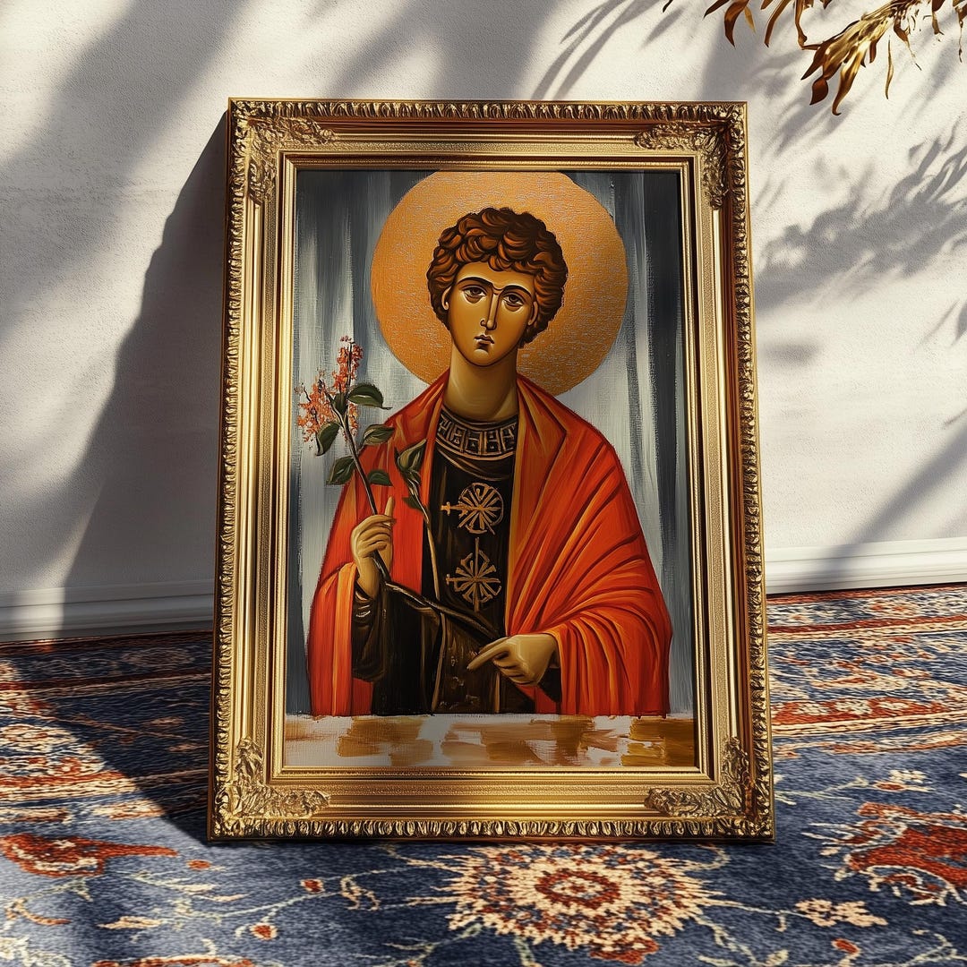 St. Tryphon Icon Digital Print, Christian Wall Art, Religious Byzantine ...