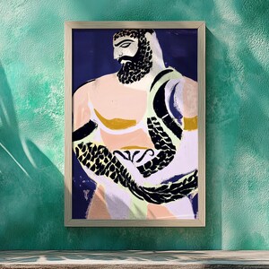 Typhon Greek Mythology Print Fierce God of Storms and Monsters Wall Art ...
