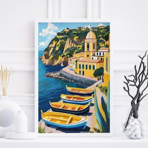 Mediterranean Coastal & Lemon Art 3-piece Digital Print Bundle, Elegant ...