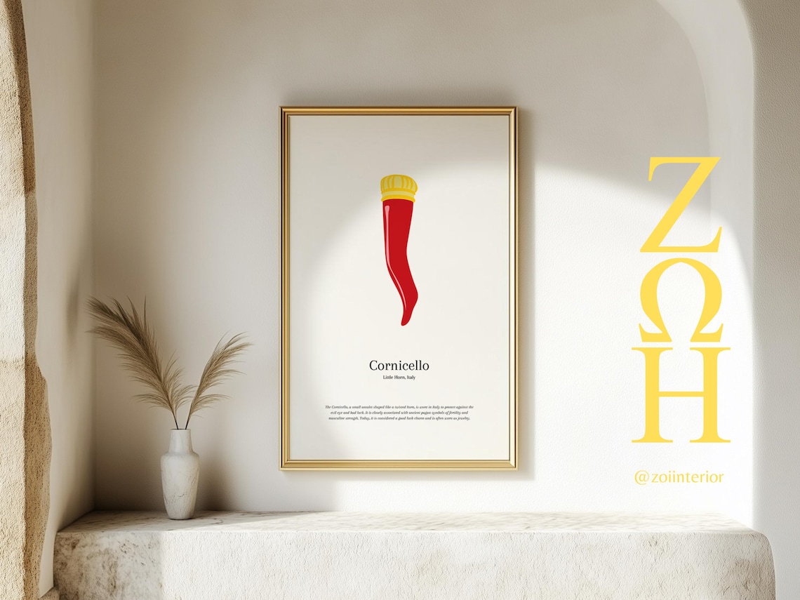 Italian Cornicello Print: Lucky Horn Art (digital Download) - Etsy