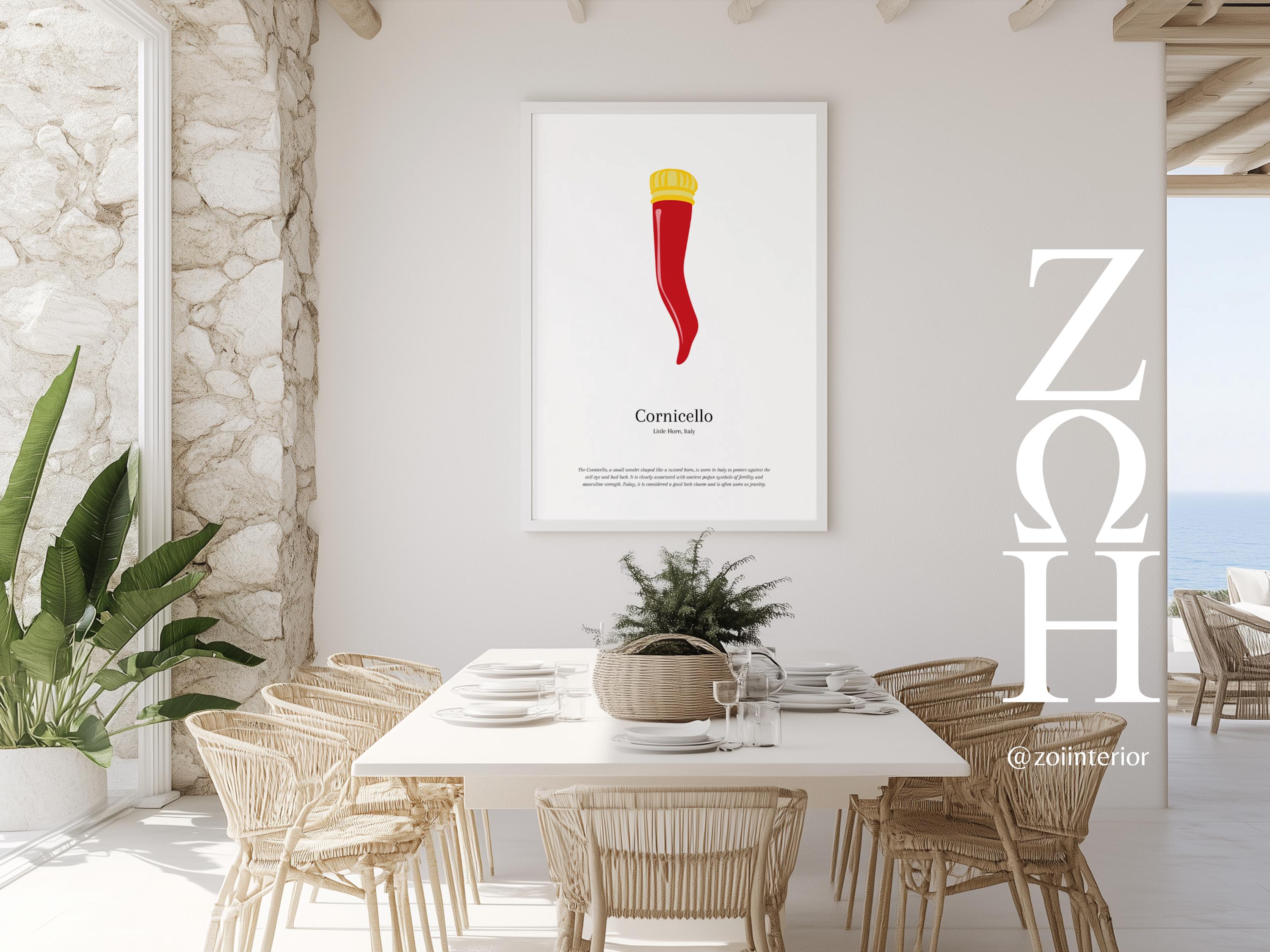 Italian Cornicello Print: Lucky Horn Art (digital Download) - Etsy