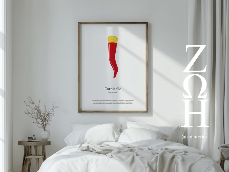 Italian Cornicello Print: Lucky Horn Art (digital Download) - Etsy