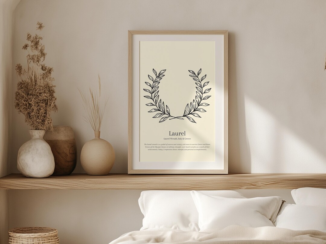 Laurel Wreath Digital Wall Art, Symbol of Victory and Triumph, Inspired ...