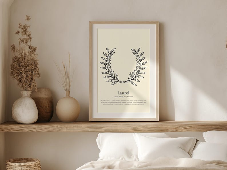 Laurel Wreath Digital Wall Art, Symbol of Victory and Triumph, Inspired ...