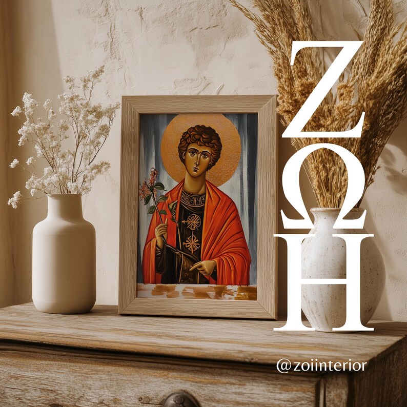 St. Tryphon Icon Art Print: Byzantine Christian Illustration (digital ...