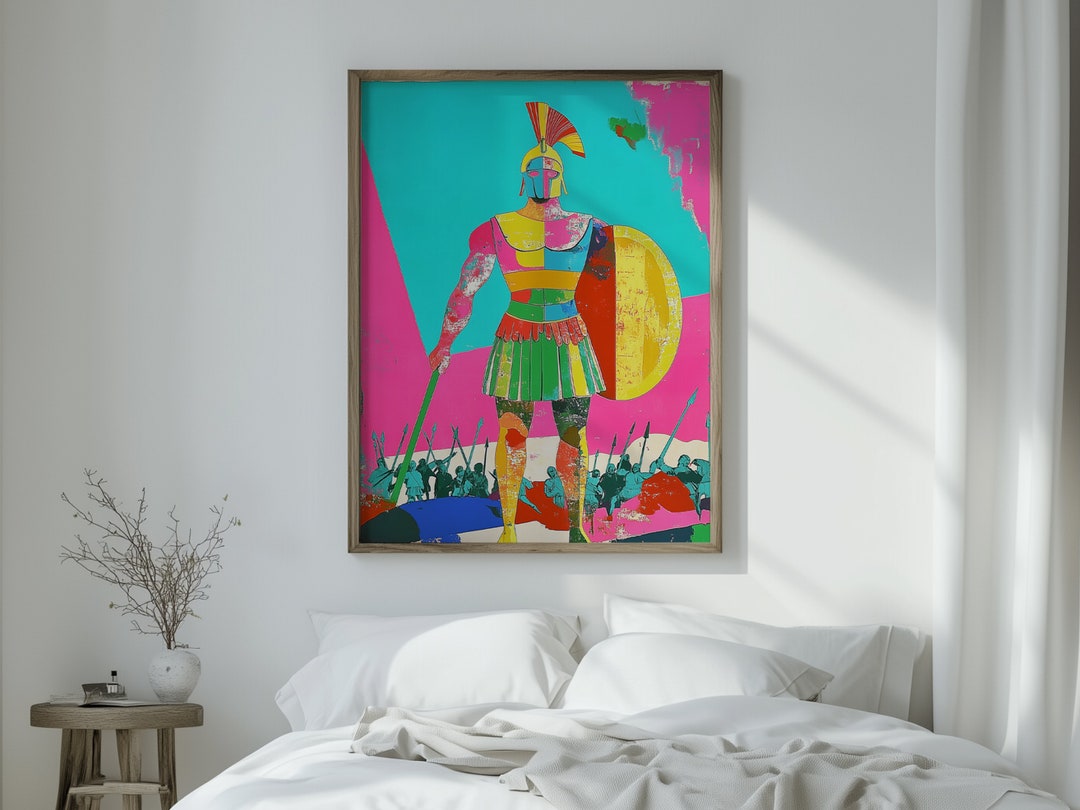Ares, Greek God Digital Print, Modern Pop Art Greek Mythology Wall Art ...