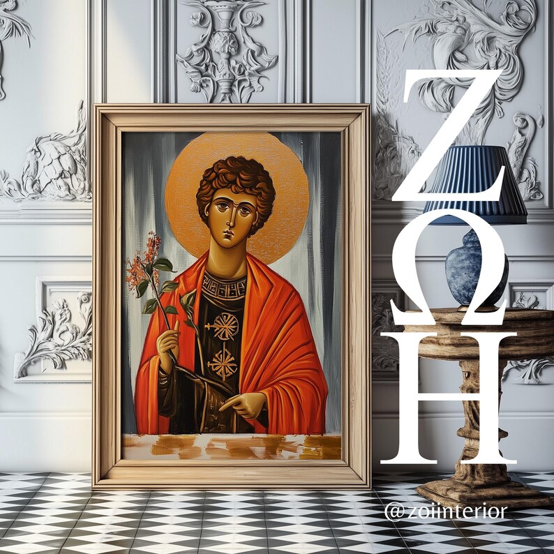 St. Tryphon Icon Art Print: Byzantine Christian Illustration (digital ...