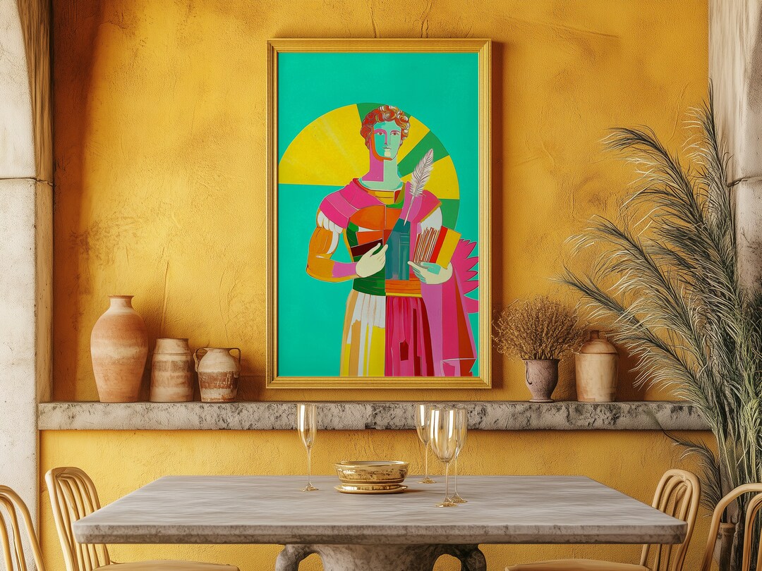 Apollo, Greek God Digital Print, Modern Pop Art Greek Mythology Wall ...
