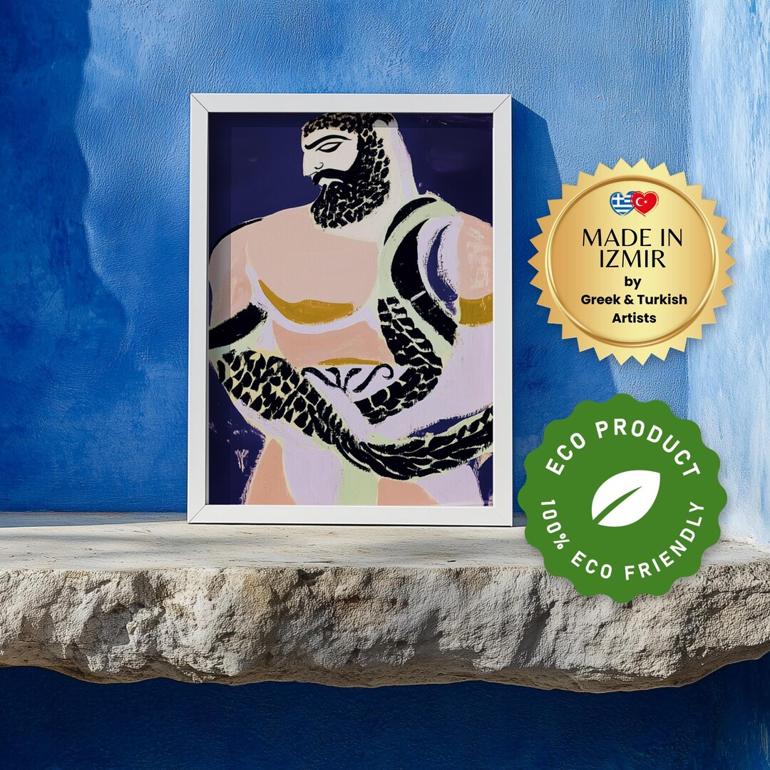 Typhon Greek Mythology Print Fierce God of Storms and Monsters Wall Art ...