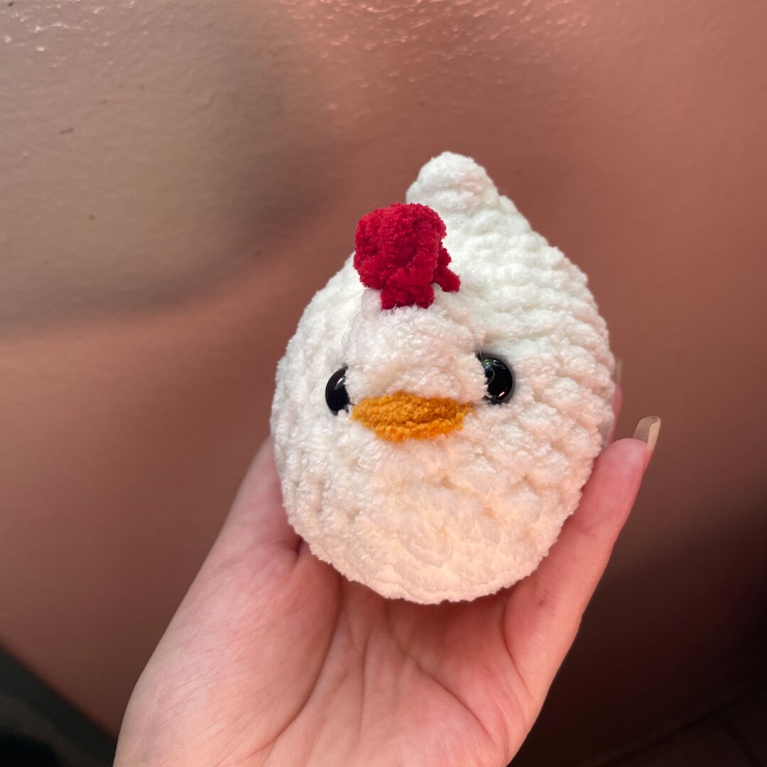 Crochet Chicken, White Chicken, Handmade Chicken, Chicken Crochet, Mini ...