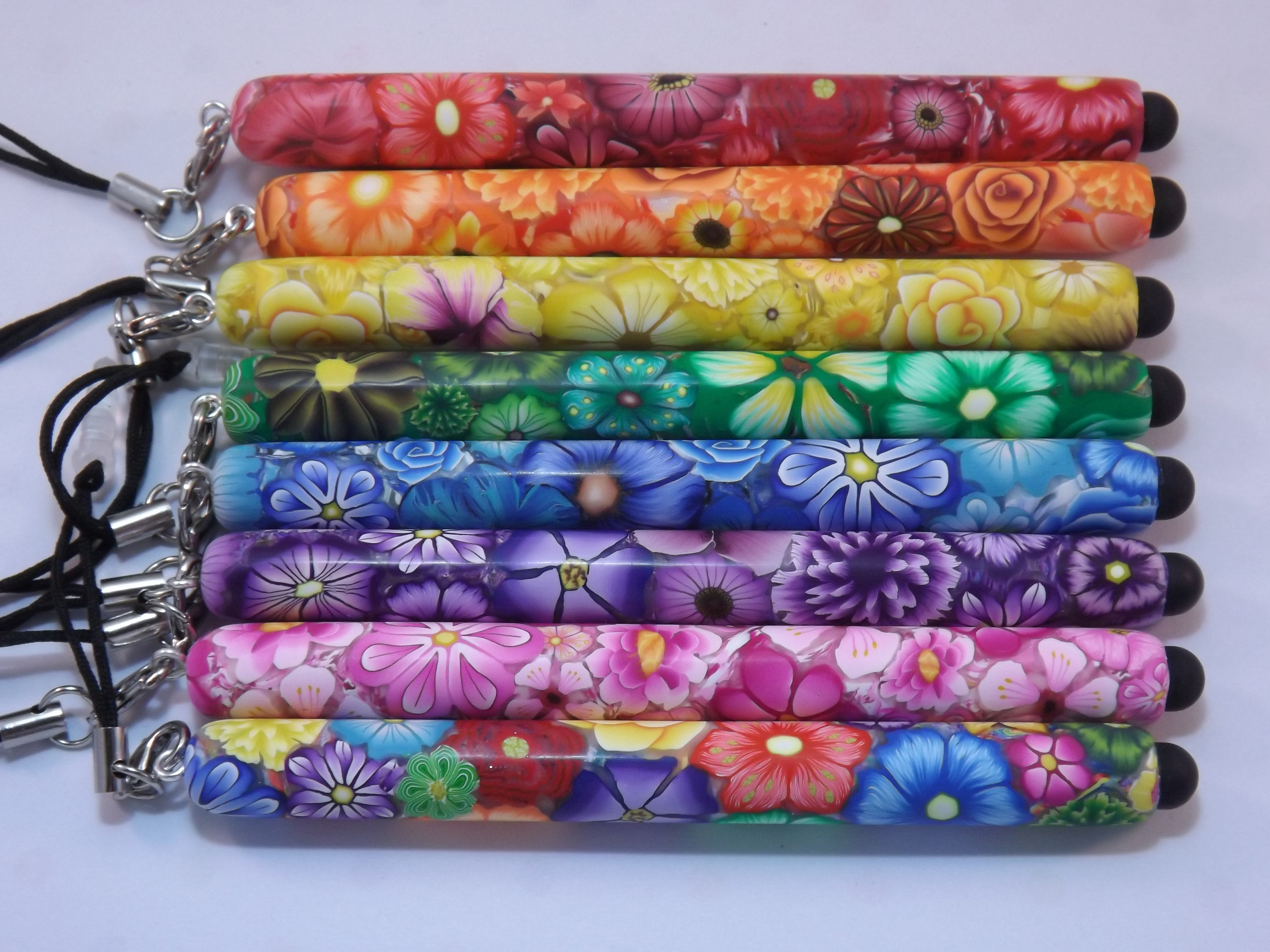 Your Choice Color Millefiori Floral Polymer Clay Stylus | Etsy