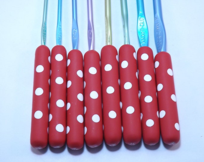 Choose Your Size/brand Ergonomic Polymer Clay Covered Crochet Hook ...