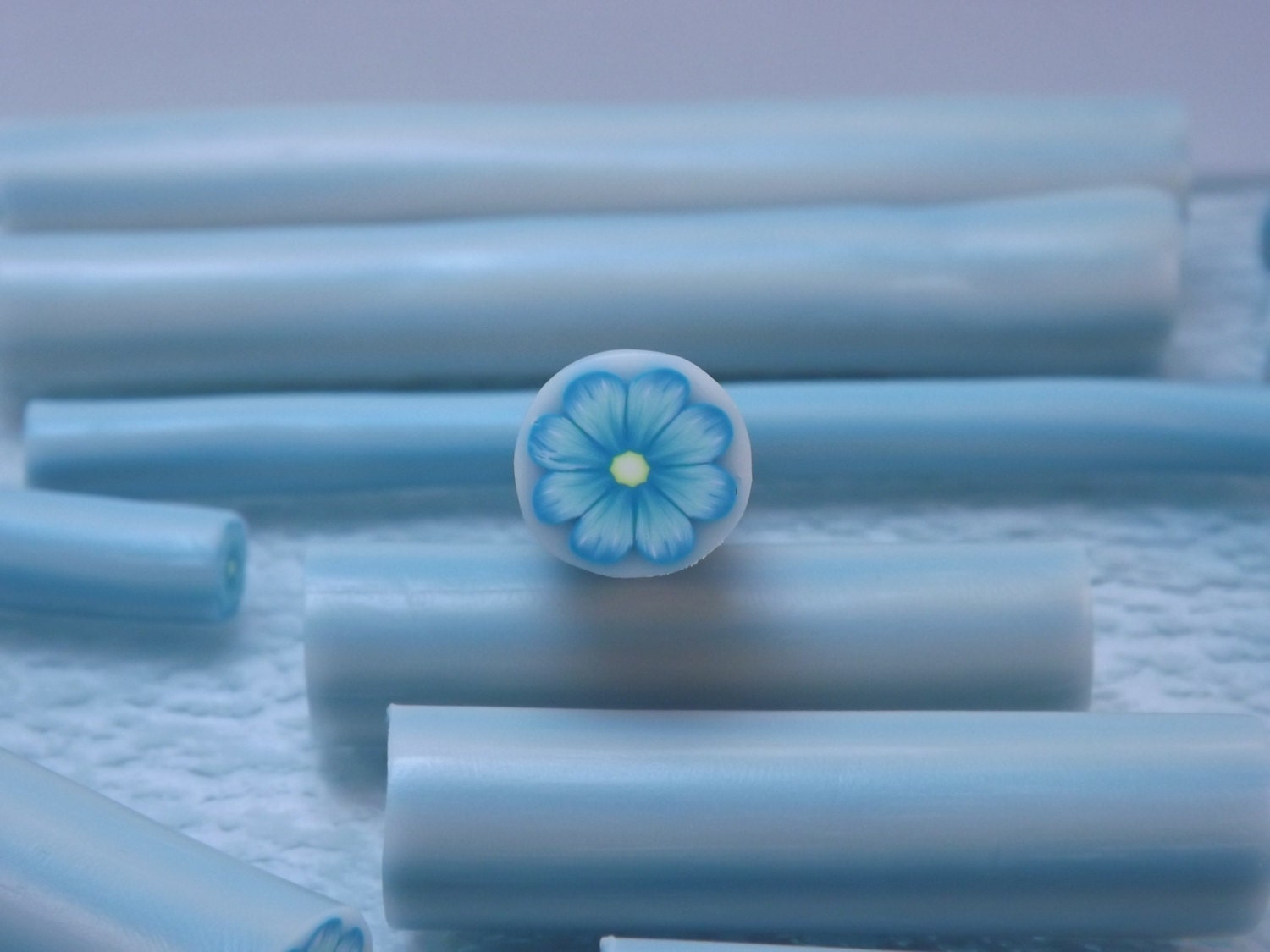 Tutorial Polymer Clay Cane Simple Spliced Flower How To | Etsy