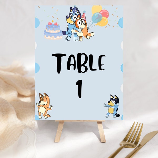 Bluey Party Table Sign - Etsy