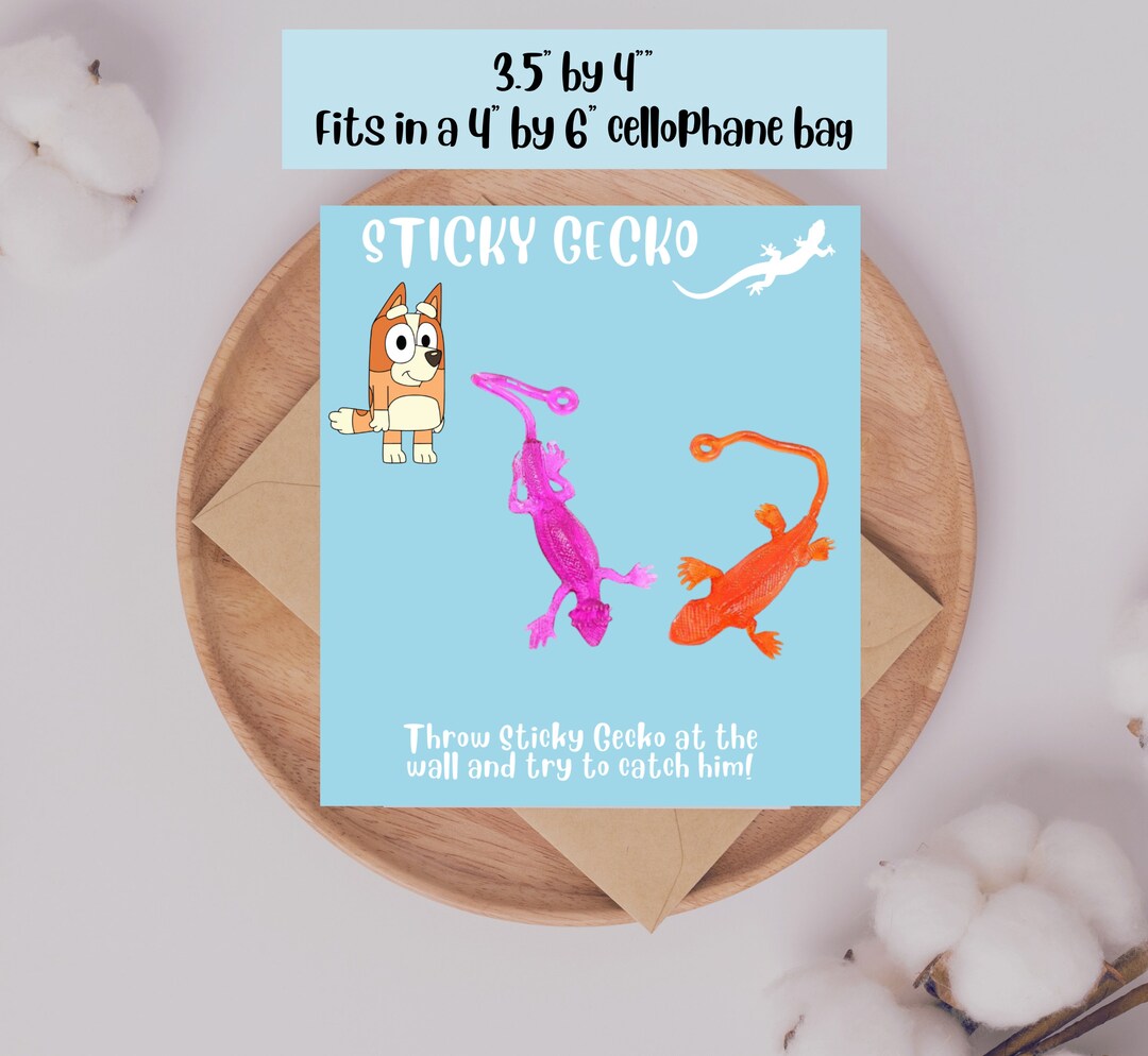 Sticky Gecko Bluey Party Favors for Gift Party Blue Dog Theme Boys ...