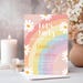 Editable Daisy Pastel Rainbow Birthday Party Invitation, Groovy Retro ...