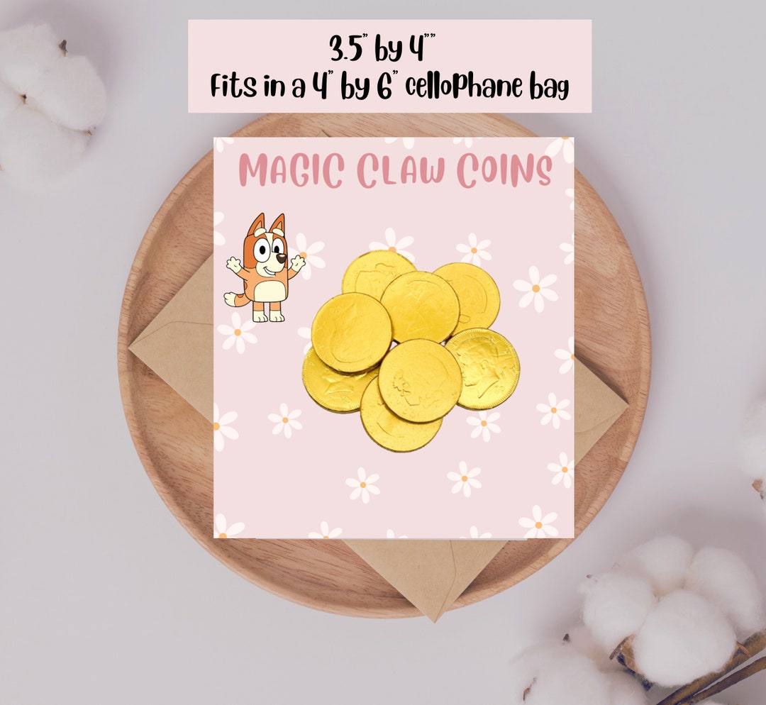Magic Claw Coin Bluey Party Favors for Gift Party Blue Dog Theme Girls ...