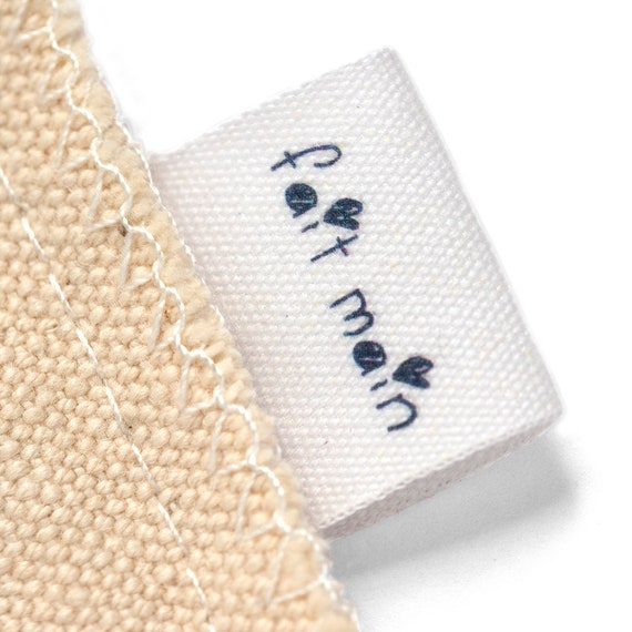 20mm Personalized Coton Labels Custom Fabric Label Clothing | Etsy