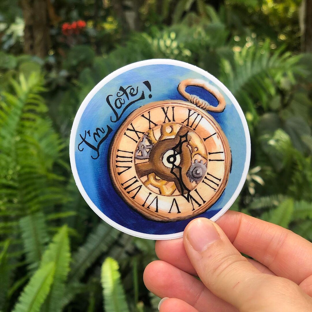 I'm Late Sticker / Alice in Wonderland Sticker / Wonderland Quote ...